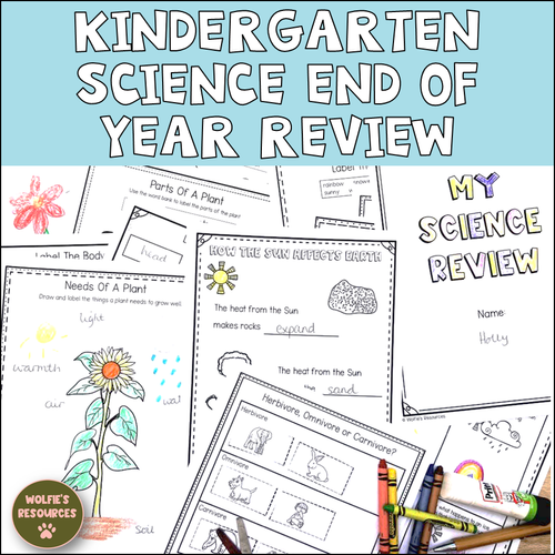 Kindergarten End Of Year Science Review Worksheets | Homeschool ...