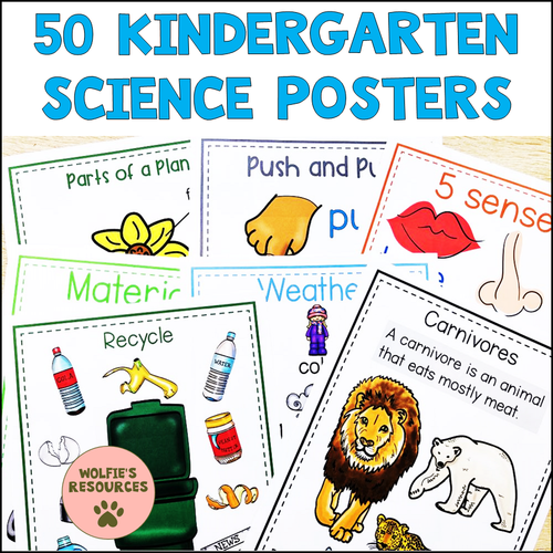 50 Science Posters For Kindergarten | Bulletin Boards | Anchor Charts ...