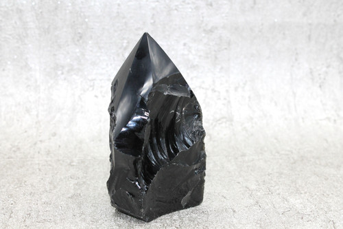Black Obsidian Cut Base Point Healing Crystal (MEDIUM) 439g 120MM ...