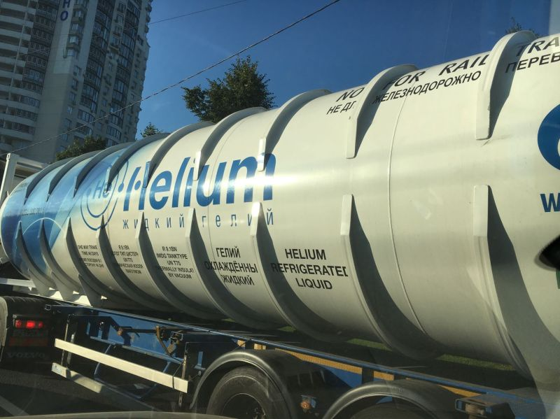 ISO load of helium flowing to China from Russia