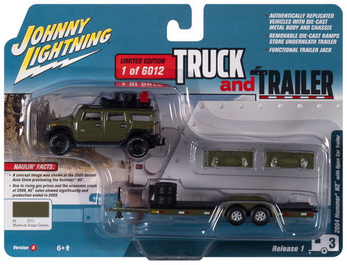 Johnny Lightning 1:64 Diecast Cars 2 Pack Set '04 Hummer H2 & Car ...