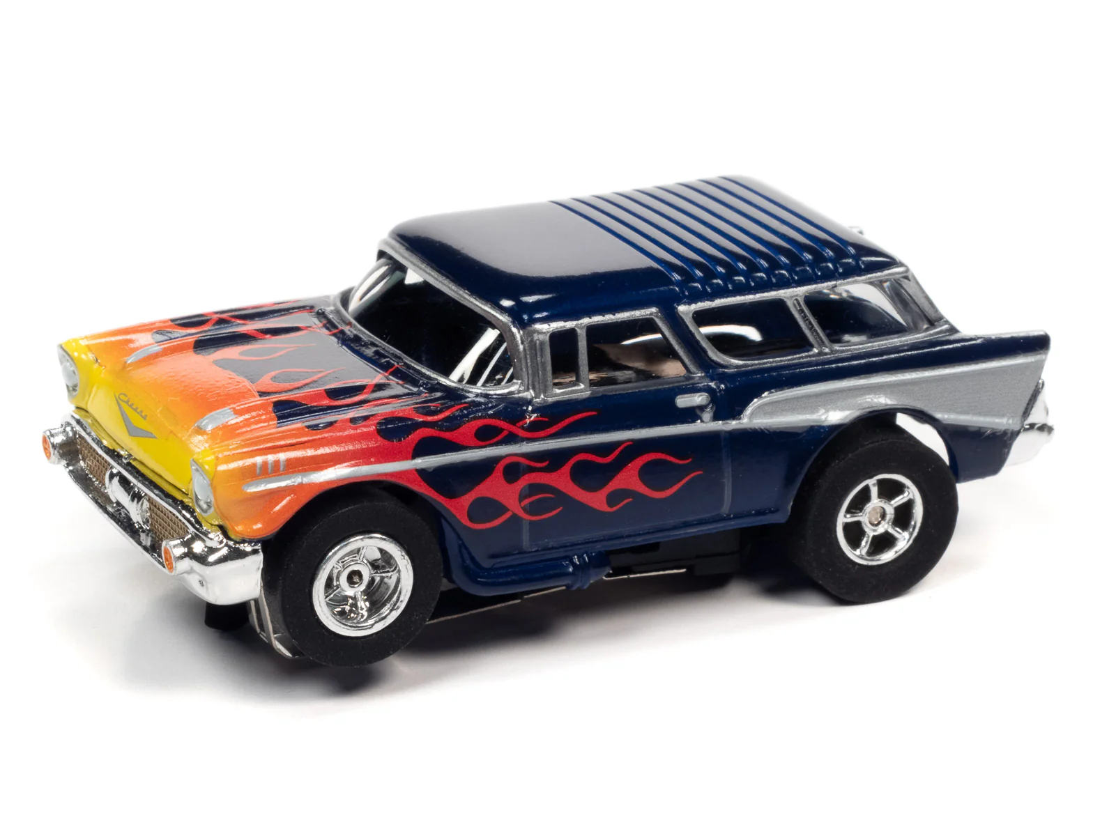 Auto World Exclusive 1957 Chevy Nomad Burple Flame CP7819 | Slot Car Depot