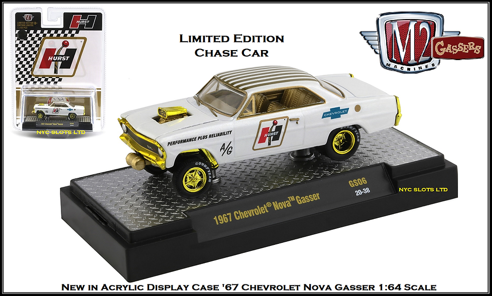 M2 Machines 1:64th Diecast Car CHASE '67 Chevy Nova Hurst Gasser In ...