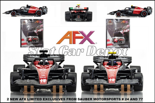 AFX 2023 Alfa Romeo F1 Valterri Bottas #24 & #77 HO Slot Car Formula ...