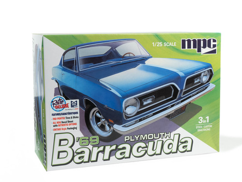 MPC Model Kit '69 Plymouth Barracuda (3in1-Stock/Custom/Drag) 1:25 ...