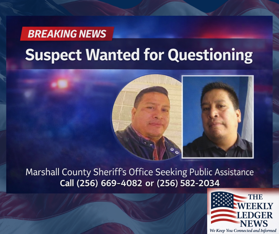 Marshall County Sheriff’s Office Seeks Public’s Help Locating Suspect ...