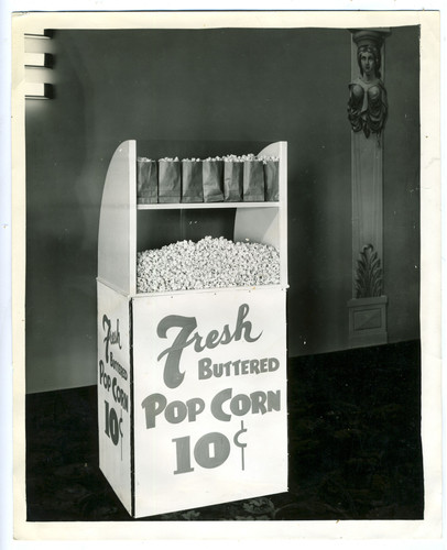 PHOTOGRAPH – CA 1940s POP CORN DISPLAY STAND | Aglimpse.com