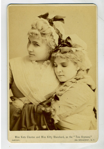 CABINET CARD – ACTRESS – KATE CLAXTON - KITTY BLANCHARD – TWO ORPHANS ...
