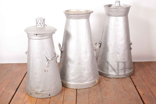 Victorian conical milk churns | Northern Prop Hire