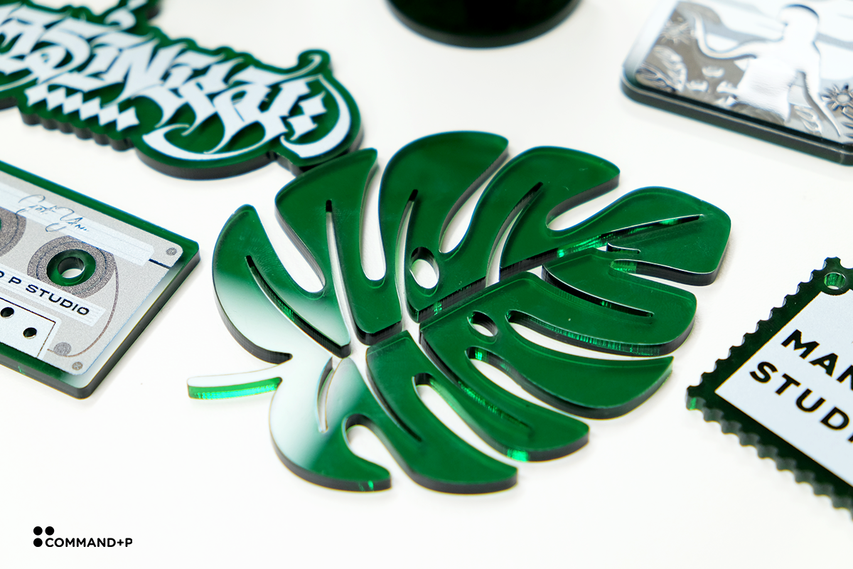 ตัวอย่างงานพิมพ์อะคริลิคแผ่นสีต่างๆ | Command+P Studio