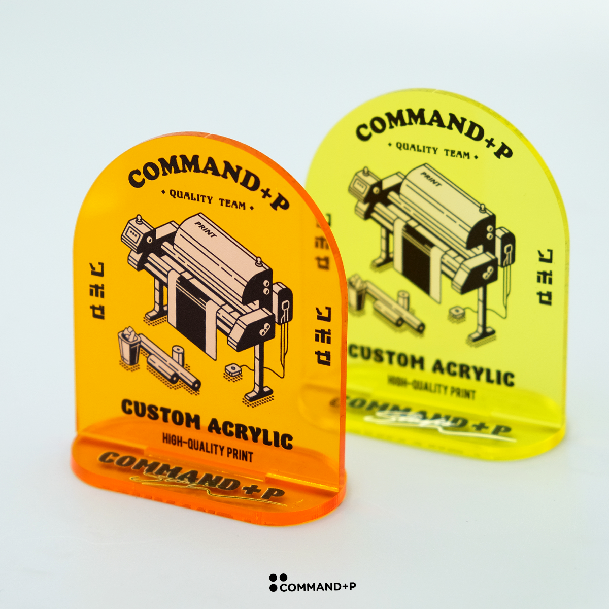 ตัวอย่างงาน Standee Acrylic | Command+P Studio
