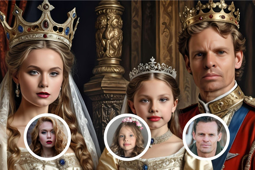 100870 Queen, Princess and King - Family Canvas Prints | My Site