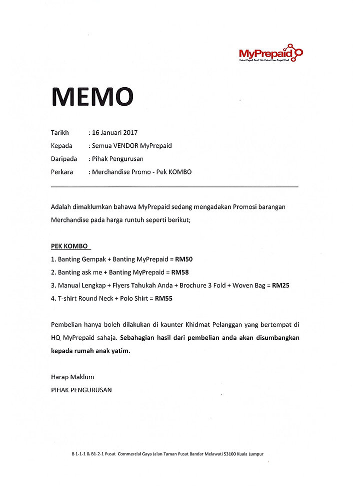 Promosi Barangan Merchandise