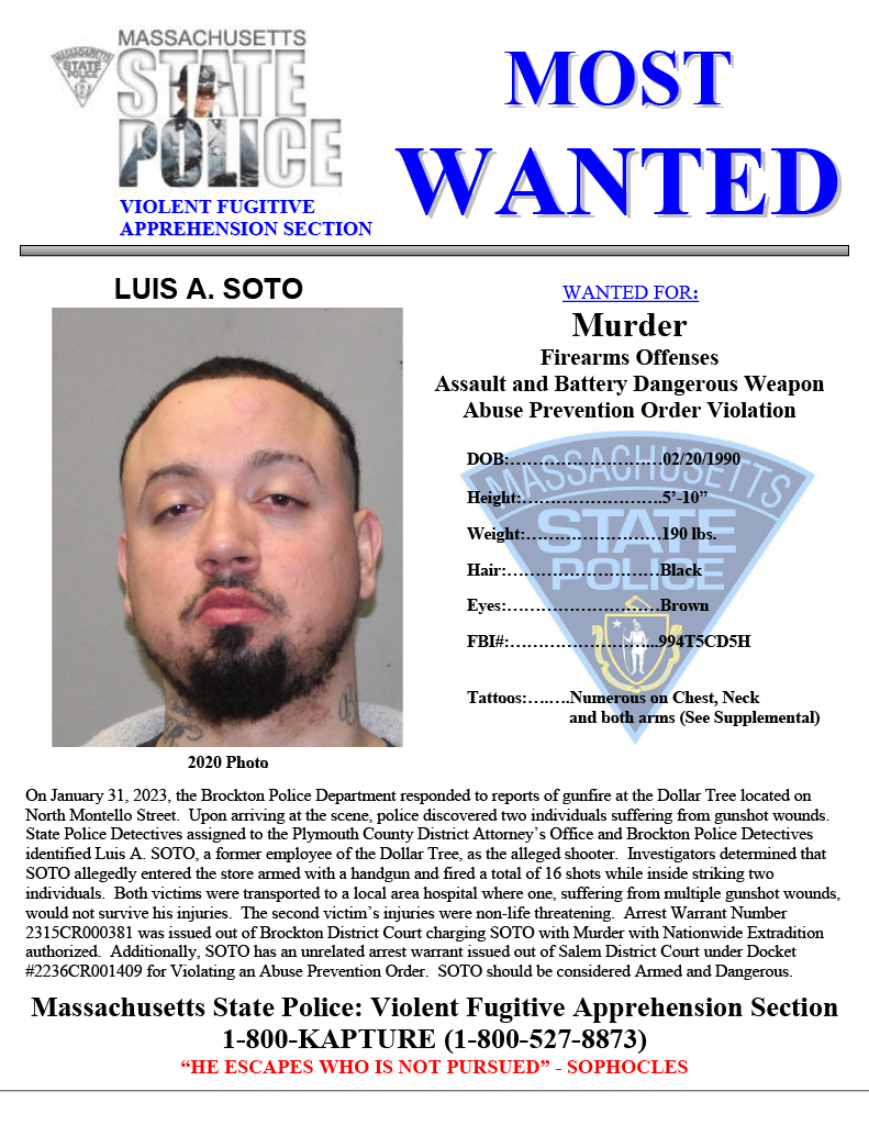 Massachusetts State Police Most Wanted: LUIS SOTO