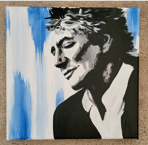 Original Rod Stewart painting | ErinLee Arts