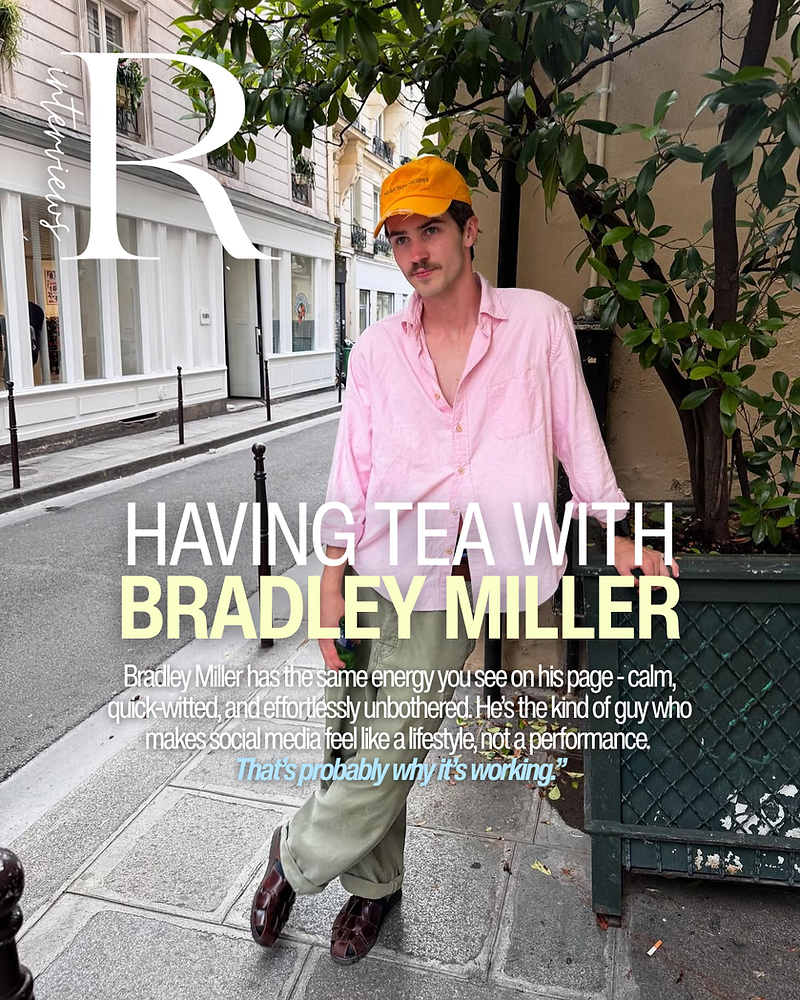 Having tea with Bradley Miller; He Is Keeping It Real, and It’s Working