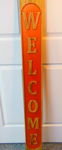 Vertical Welcome Sign | 13 Pines Woodworking