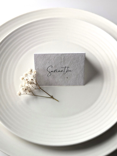 Plantable seed paper name cards | My Type on Paper