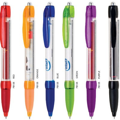 Polymer Ballpoint Pen with Pull Out Banner - Write, Display, and Impress!