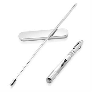 Retractable Laser Pointer LED Light Metal Pen: Illuminate, Point, and ...