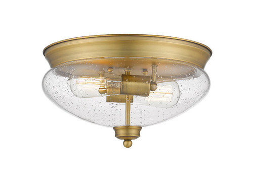 Amon 2 Light Flushmount Clear Seeded | Light Loft