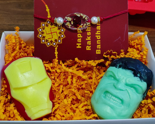 Set of two superhero soaps - ironman and hulk with spiderman resin ...