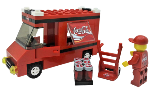 Lego MOC Custom City Coca Cola Set Truck beverage case Hand Truck ...