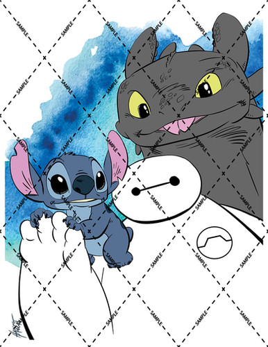 Stitch with Baymax & Toothless | Mysite