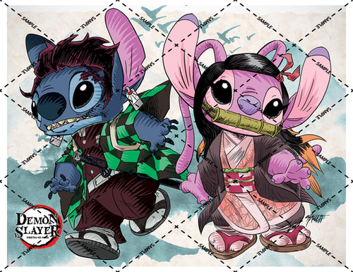 Stitch & Angel as Tanjiro & Nezuko from Demon Slayer | Mysite