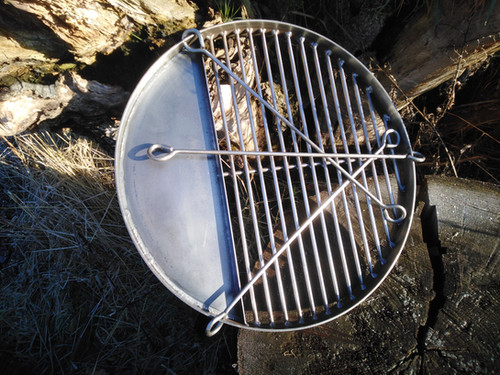 450 mm Camp fire grill/griddle | Fox's Bench Ironwork