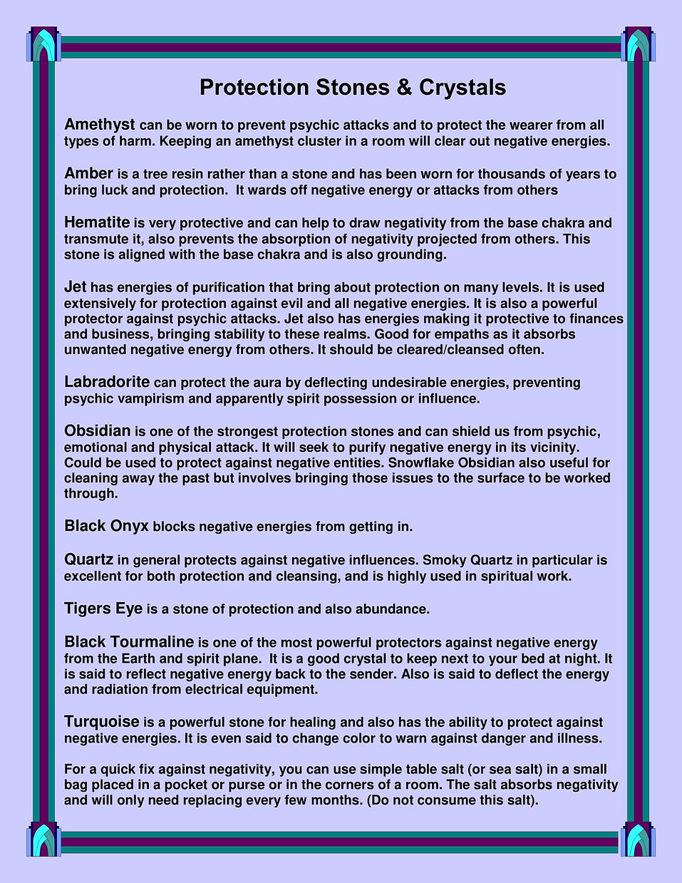 Protection Stones List | mythictreasures