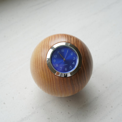 Ash Wooden Ball Clock | Dan's Woodcrafts