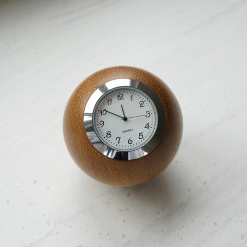 Iroko Wooden Ball Clock | Dan's Woodcrafts