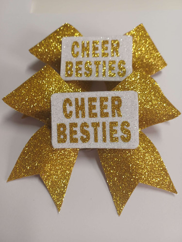 CHEER BESTIES bow keyring | Cheerful Badges