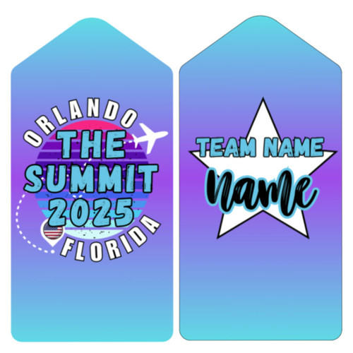 Summit 2025 sparkly bagtag keyring- plane | Cheerful Badges