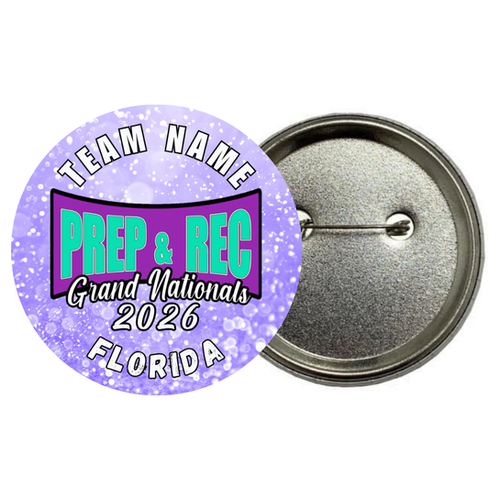 Prep & Rec Grand Nationals 2026 badge/keyring- lilac | Cheerful Badges