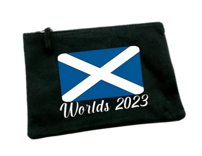 Personalised Scottish flag pouch | Cheerful Badges