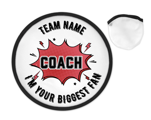 Personalised Coach supporter foldable fan | Cheerful Badges