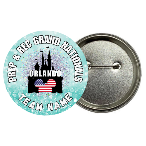 Prep & Rec Grand Nationals 2026 badge/keyring- castle | Cheerful Badges