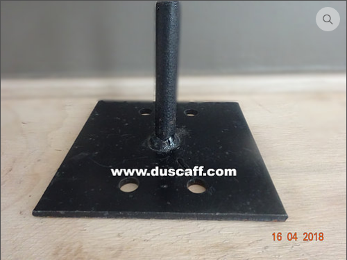 Pin Type Base Plate, 16 mm Rod, Painted | Duscaff