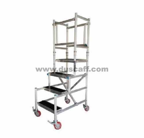 Aluminium Podium Scaffolding | 3 meters | 5 Steps + 1 Platform | Duscaff