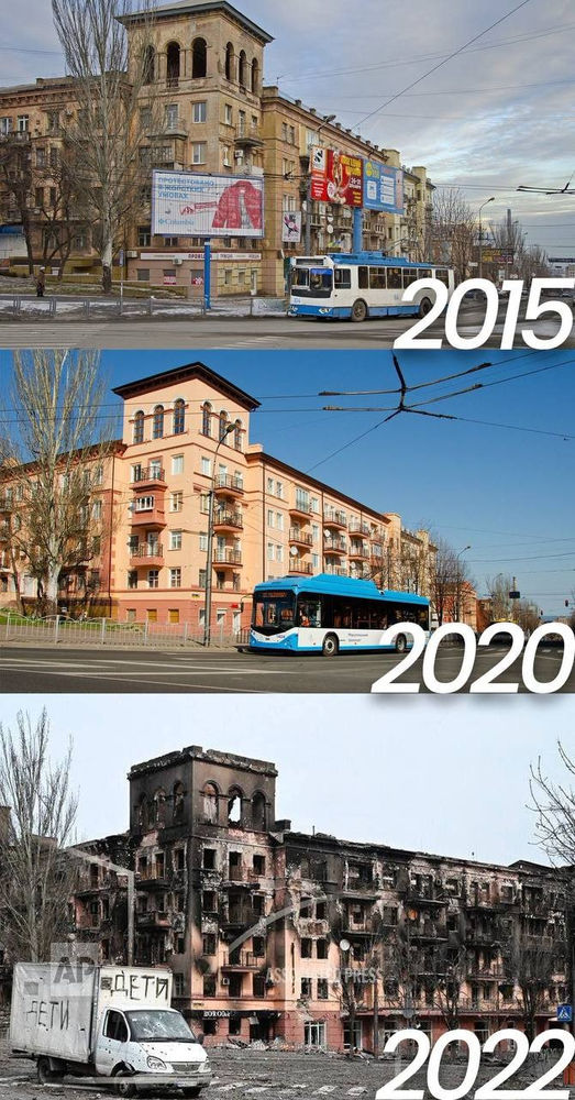 Mariupol before and after arrival of "russian world"