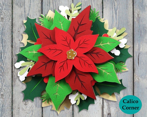 Designer Cut Out - Winter Poinsettia | Calico Corner