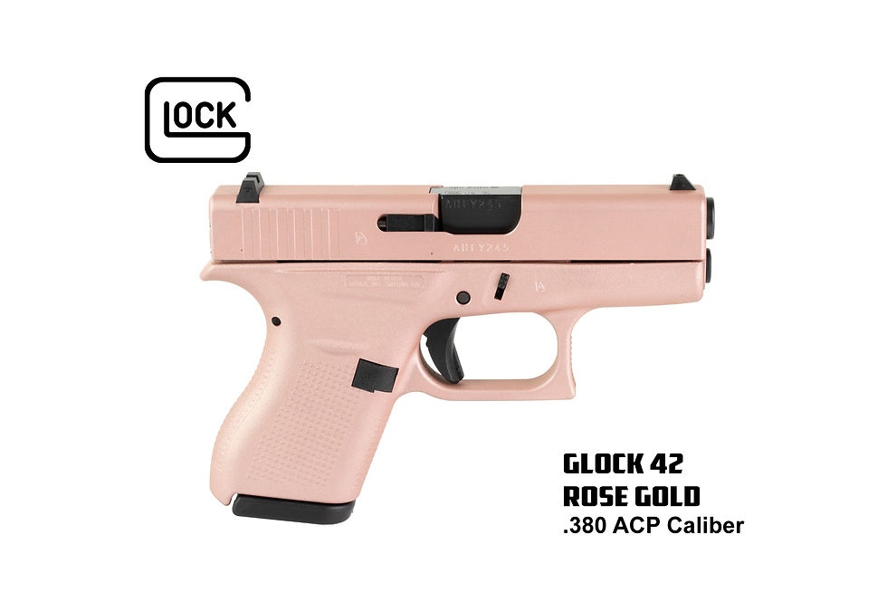 SOLD OUT! Glock 42 Rose Gold .380 ACP Raffle 24-007