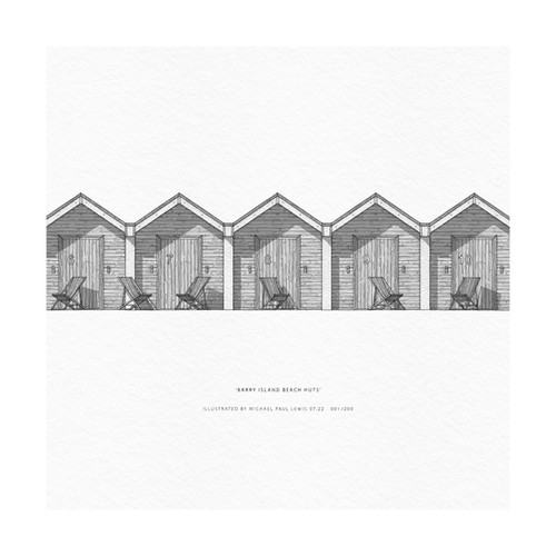 Barry Island Beach Huts Limited Edition Print | michaelpaullewis