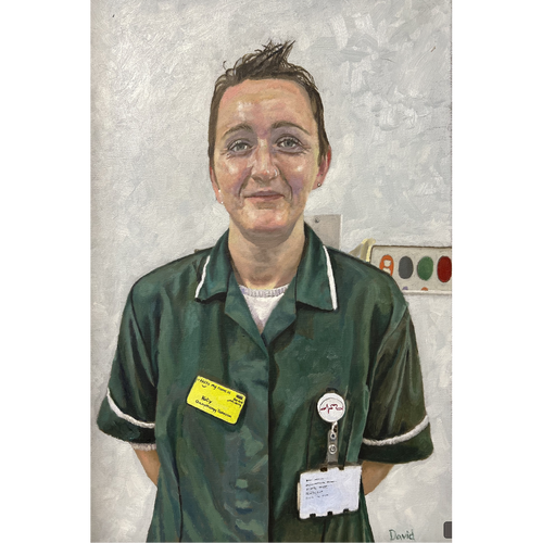 Katy from the Chemotherapy Team PAINTING | Dave Crocker