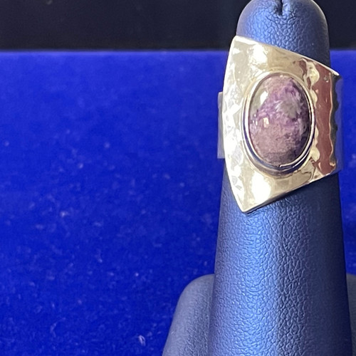 Dominique Dinouart Silver Charoite Ring | 14K Gold & Coin