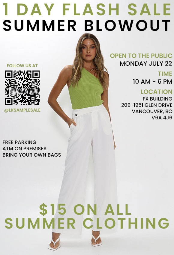 Vancouver Sample Sales | I Love Sample Sales