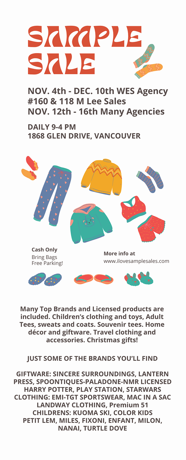 Vancouver Sample Sales | I Love Sample Sales