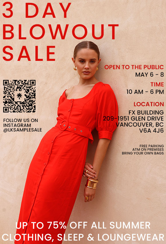 Vancouver Sample Sales | I Love Sample Sales